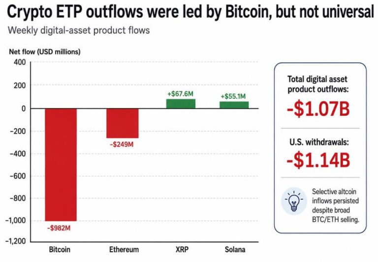 Bitcoin ETF flows expose the split inside crypto’s $1 billion selloff ...